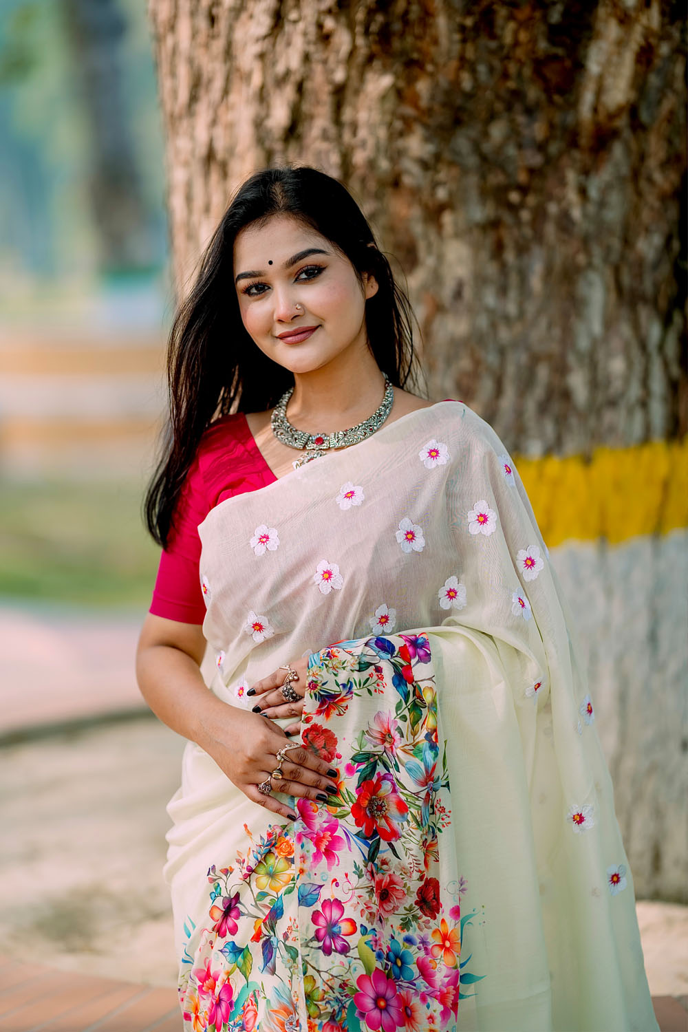 Mint Nayontara Embroidery | Susmita Silk Saree - Closet By Susmita