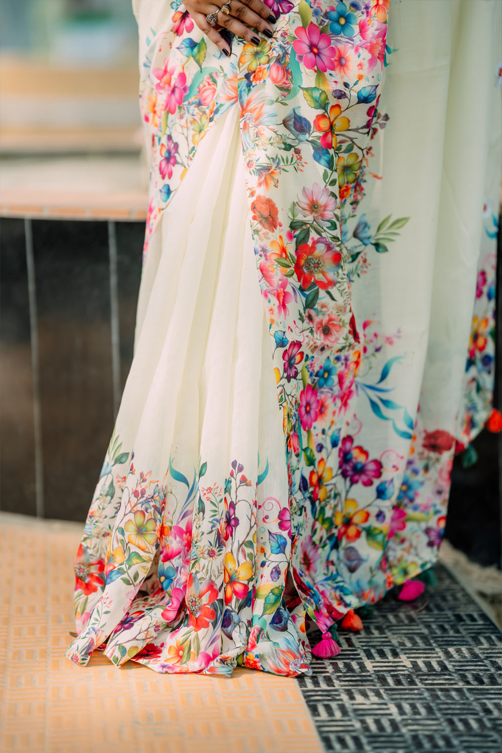 Mint Nayontara Embroidery | Susmita Silk Saree - Closet By Susmita