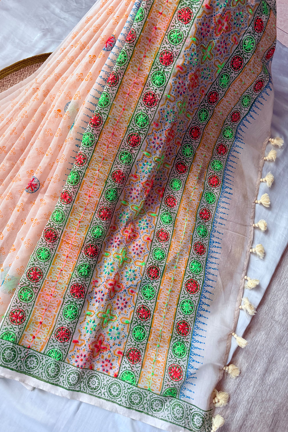 Bihari | Cotton Silk Blockprint Saree - Closet By Susmita