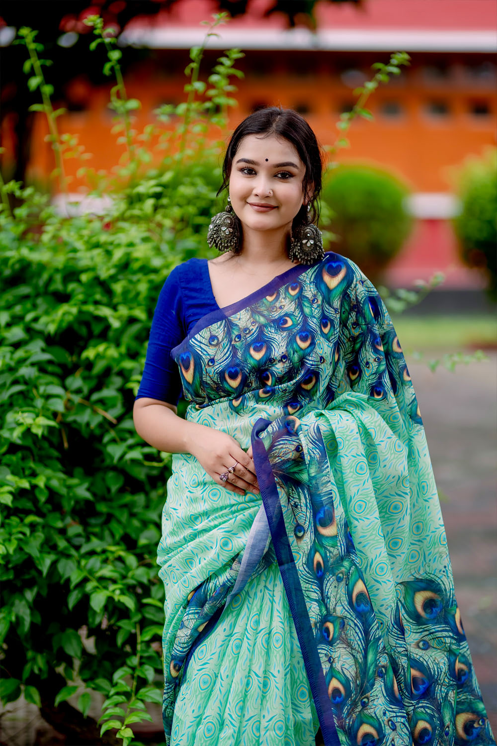 Blue peacock | Susmita Silk Saree – Closet By Susmita