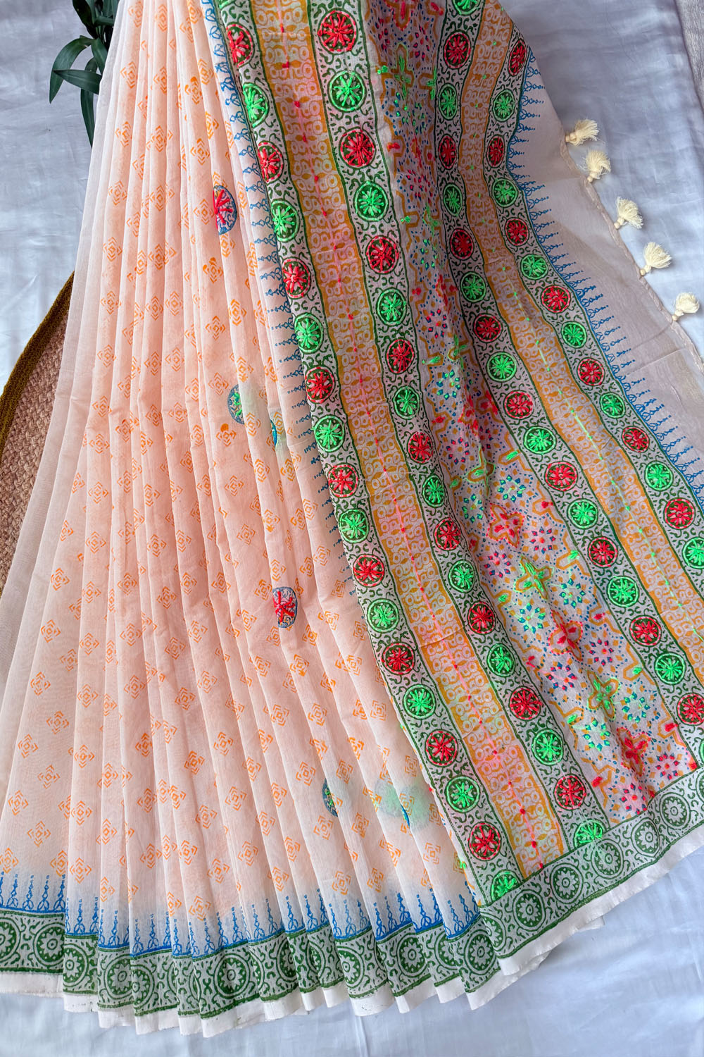 Bihari | Cotton Silk Blockprint Saree - Closet By Susmita