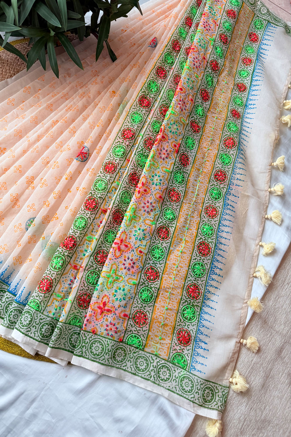 Bihari | Cotton Silk Blockprint Saree - Closet By Susmita